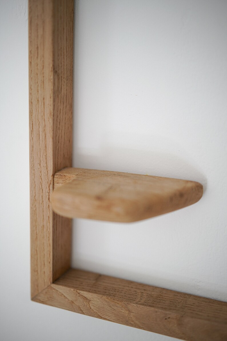 Open Floating Wood Rectangle Shelf, Wood Shelves, Plants, Wall Home ...