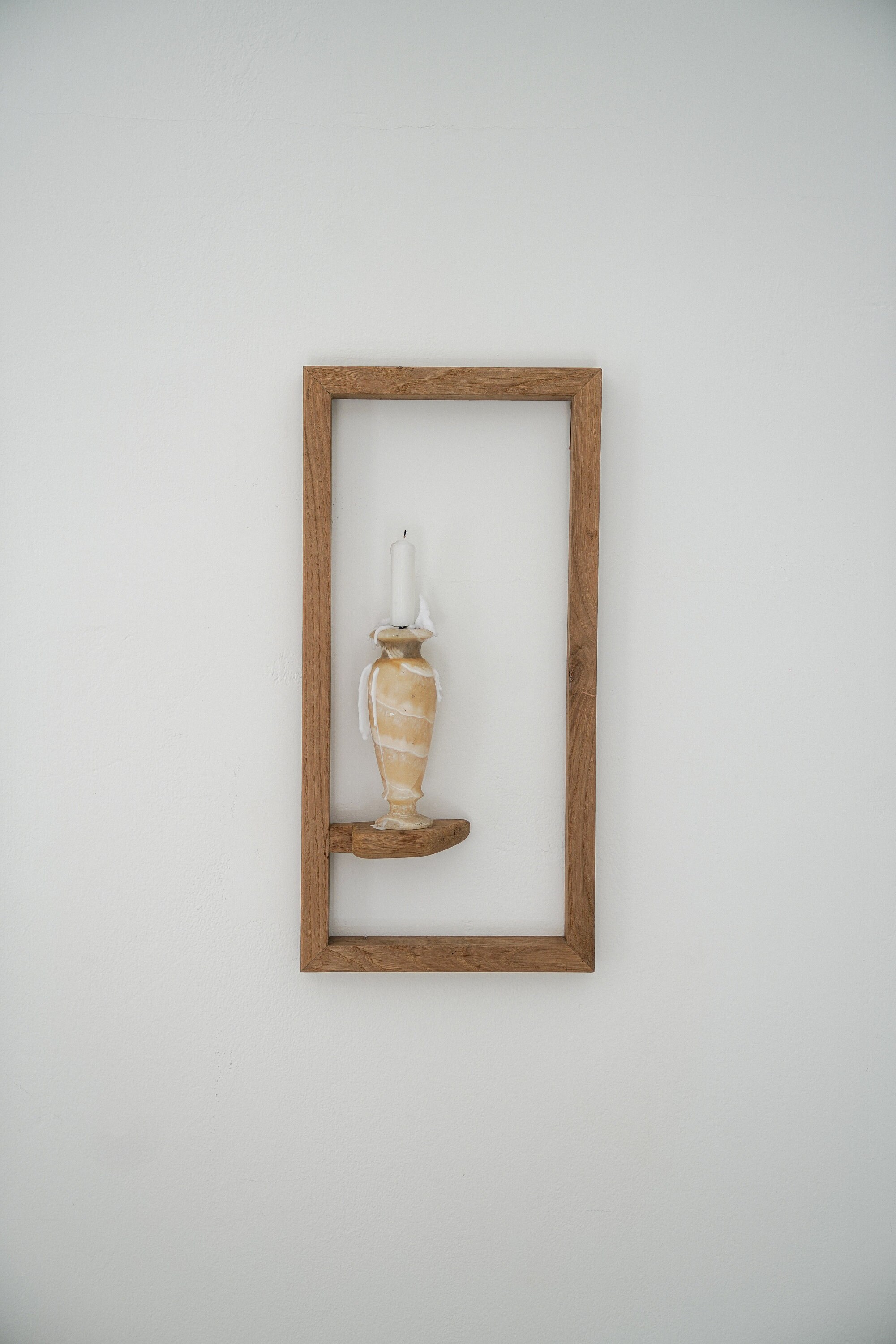 Open Floating Wood Rectangle Shelf, Wood Shelves, Plants, Wall Home ...