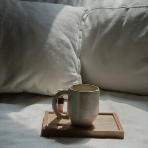 Mug Tray With Unique Design, Wood Personalized Handmade Board, Handle ...