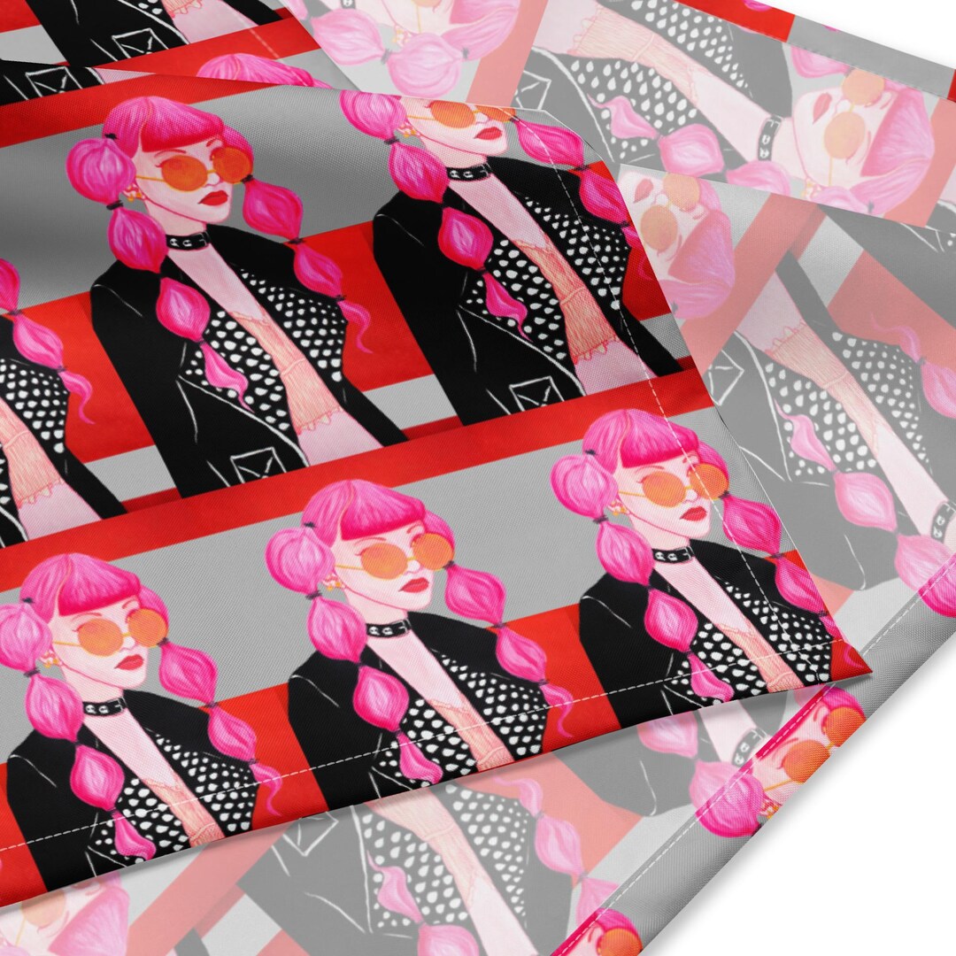 Anime Bandana, Japanese Art Mask Headscarf, Gothic Streetwear Face Wrap ...