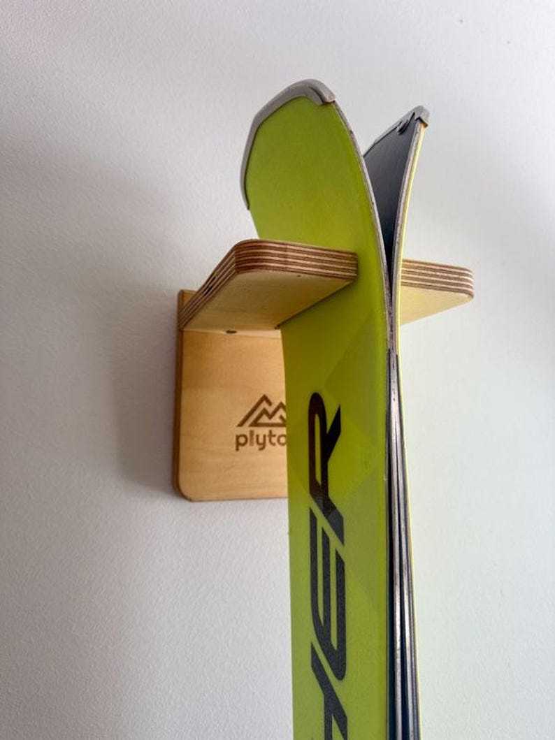 Handmade Birch Plywood Ski Wall Rack: Minimalist Ski Storage - Etsy