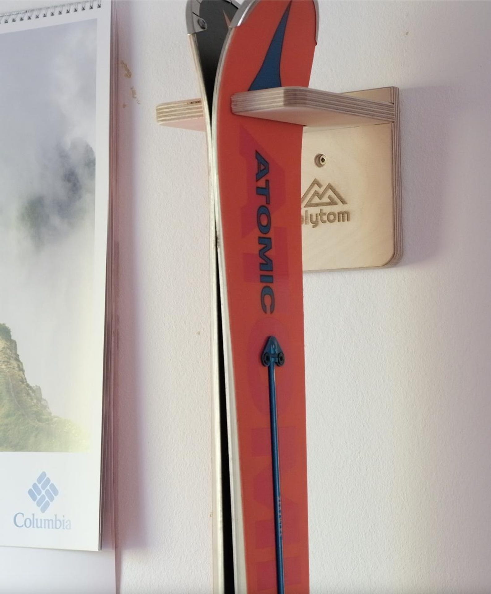 Handmade Birch Plywood Ski Wall Rack: Minimalist Ski Storage - Etsy