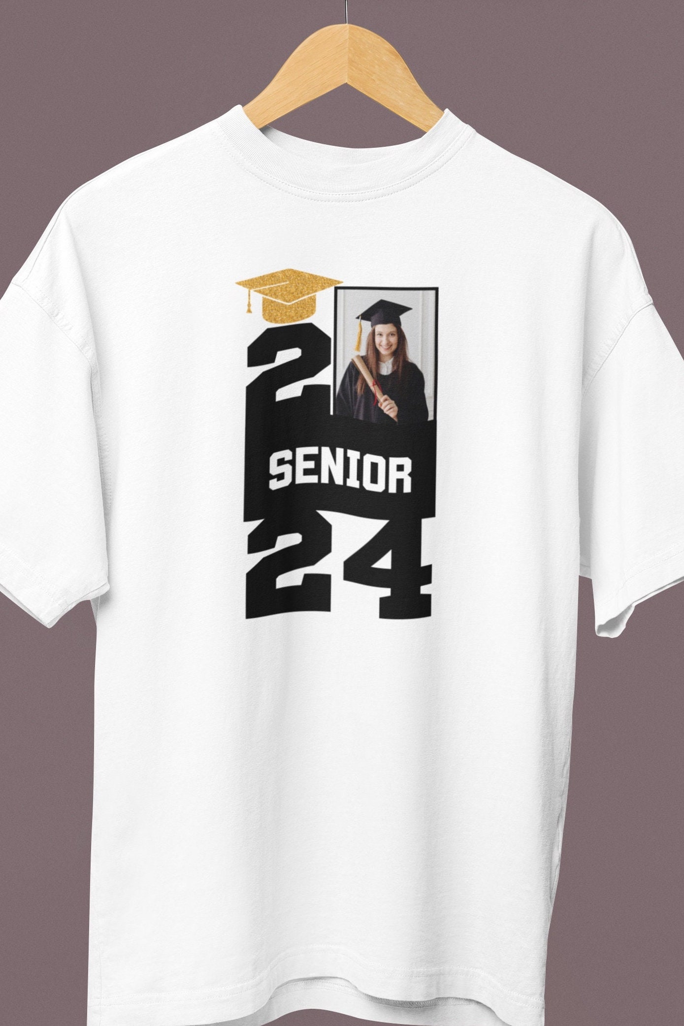 Custom Graduation T-shirts 2024 White Shirt 100% Polyester Senior 2024 ...
