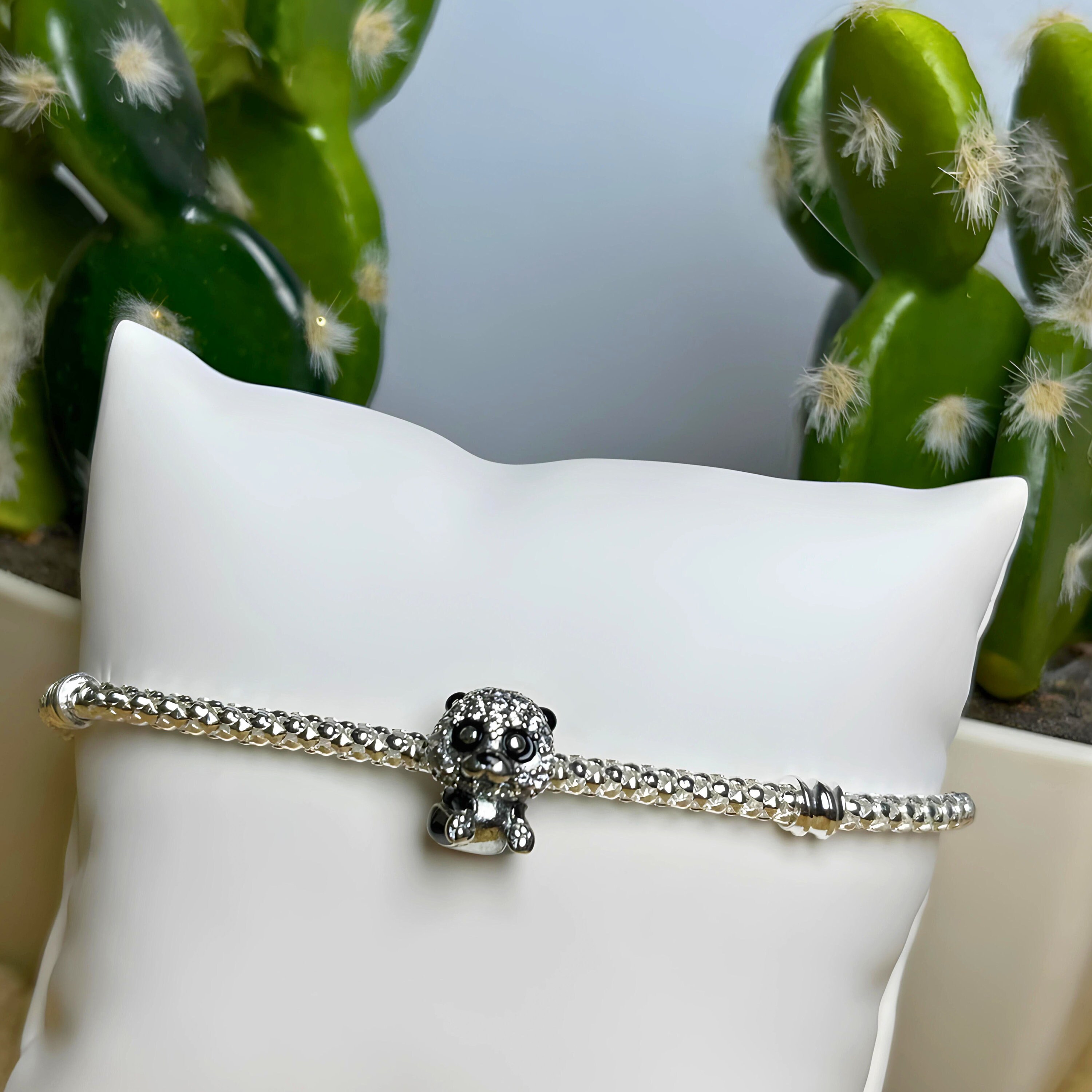 Sterling Silver 925 Charm for Pandora Bracelet. Cute Panda Charm ...