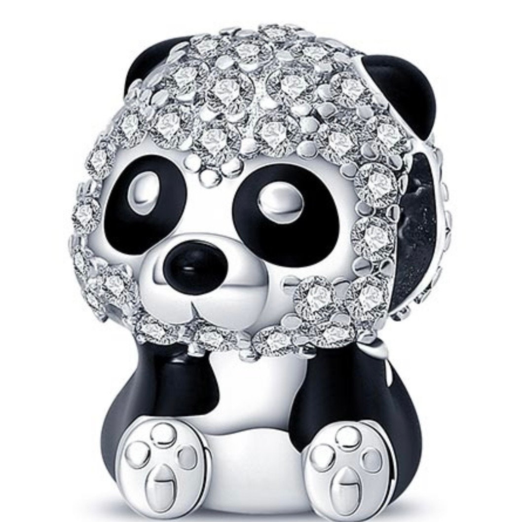 Sterling Silver 925 Charm for Pandora Bracelet. Cute Panda Charm ...