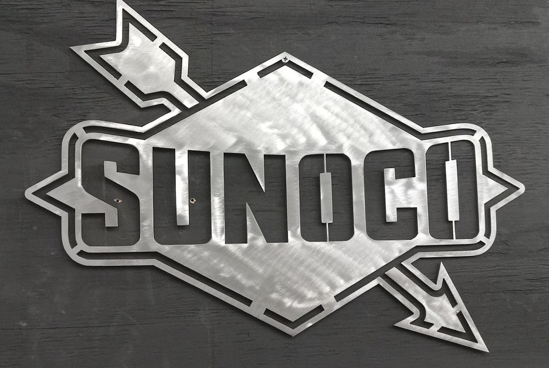 Sunoco Metal Sign (raw Metal) - Etsy