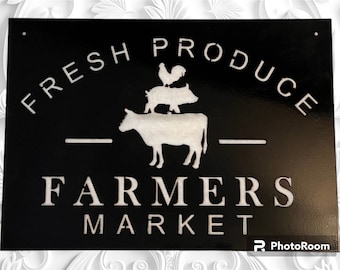 Farmers Market Fresh Cucumbers Novelty Metal Circular Sign 12 Farm ...