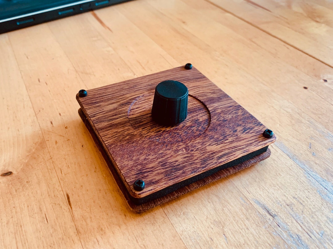 Trigone Mini MIDI Rotary Encoder & Switch Made of Sucupira Wood, With ...