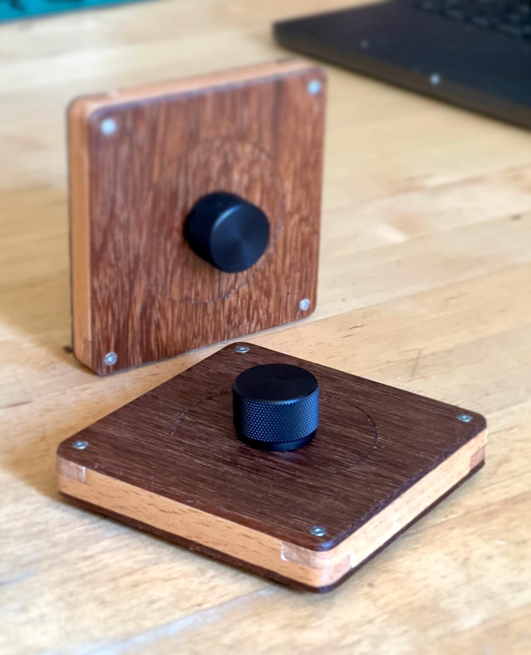 Trigone Mini - MIDI Rotary Encoder & Switch Made of Sucupira and Beech ...