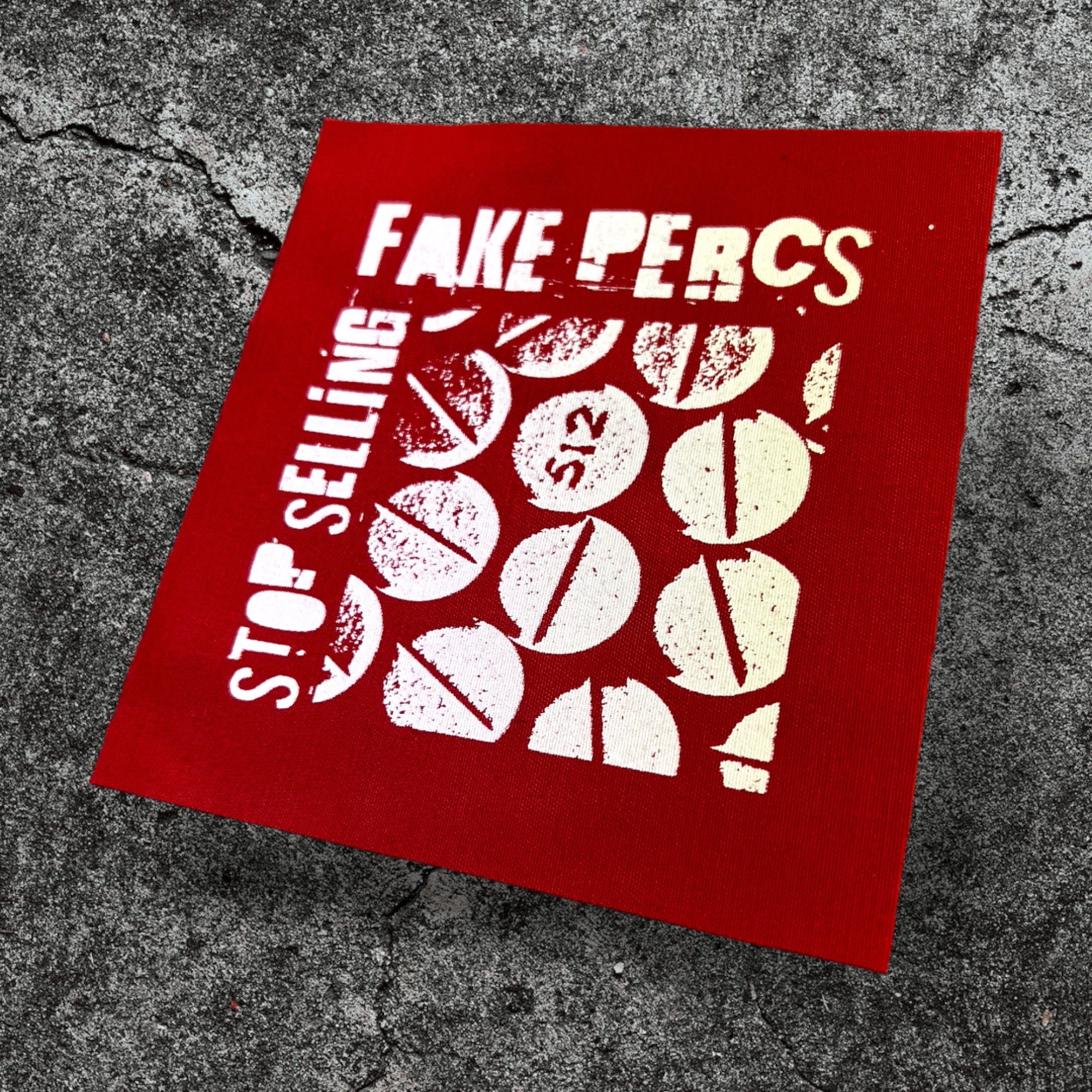 PERCOCET Custom Silk Screen Patch, Patch for Denim, Patch for Leather ...