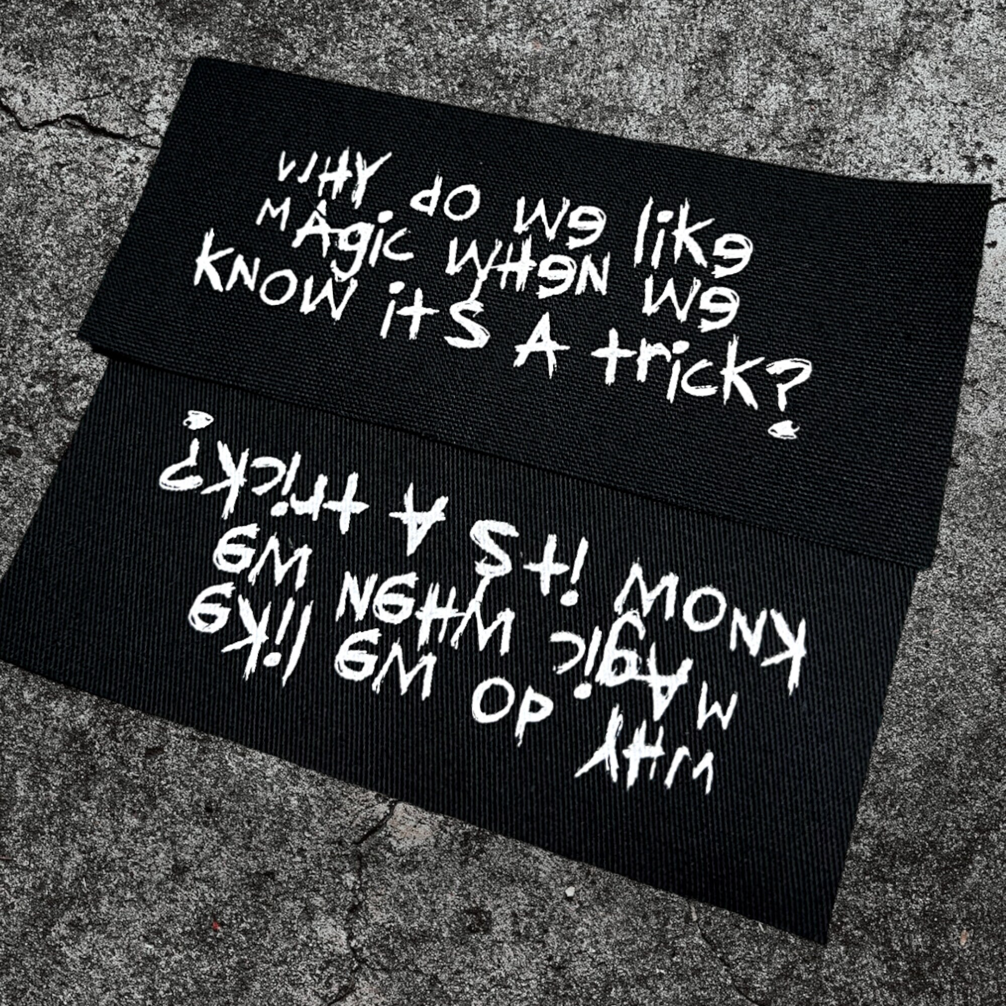 MAGIC IS TRICK Custom Silk Screen Patch, Patch for Denim, Patch for ...