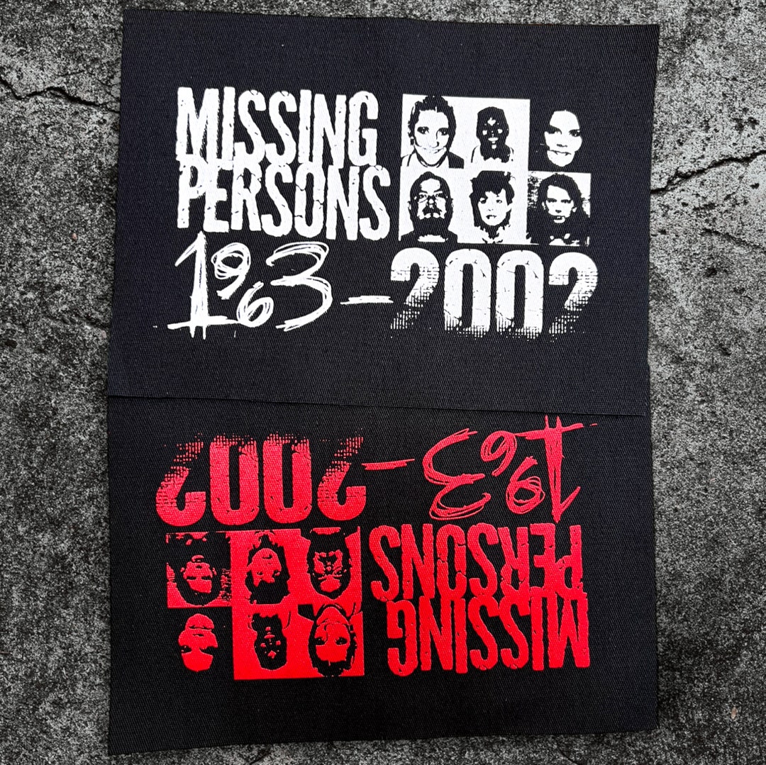 MISSING PERSONS Custom Silk Screen Patch, Patch for Denim, Patch for ...