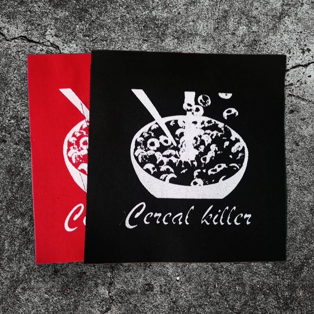 CEREAL KILLER Custom Silk Screen Patch, Patch for Denim, Patch for ...