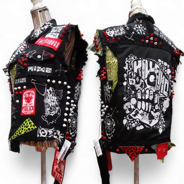 Punk Vest - Etsy