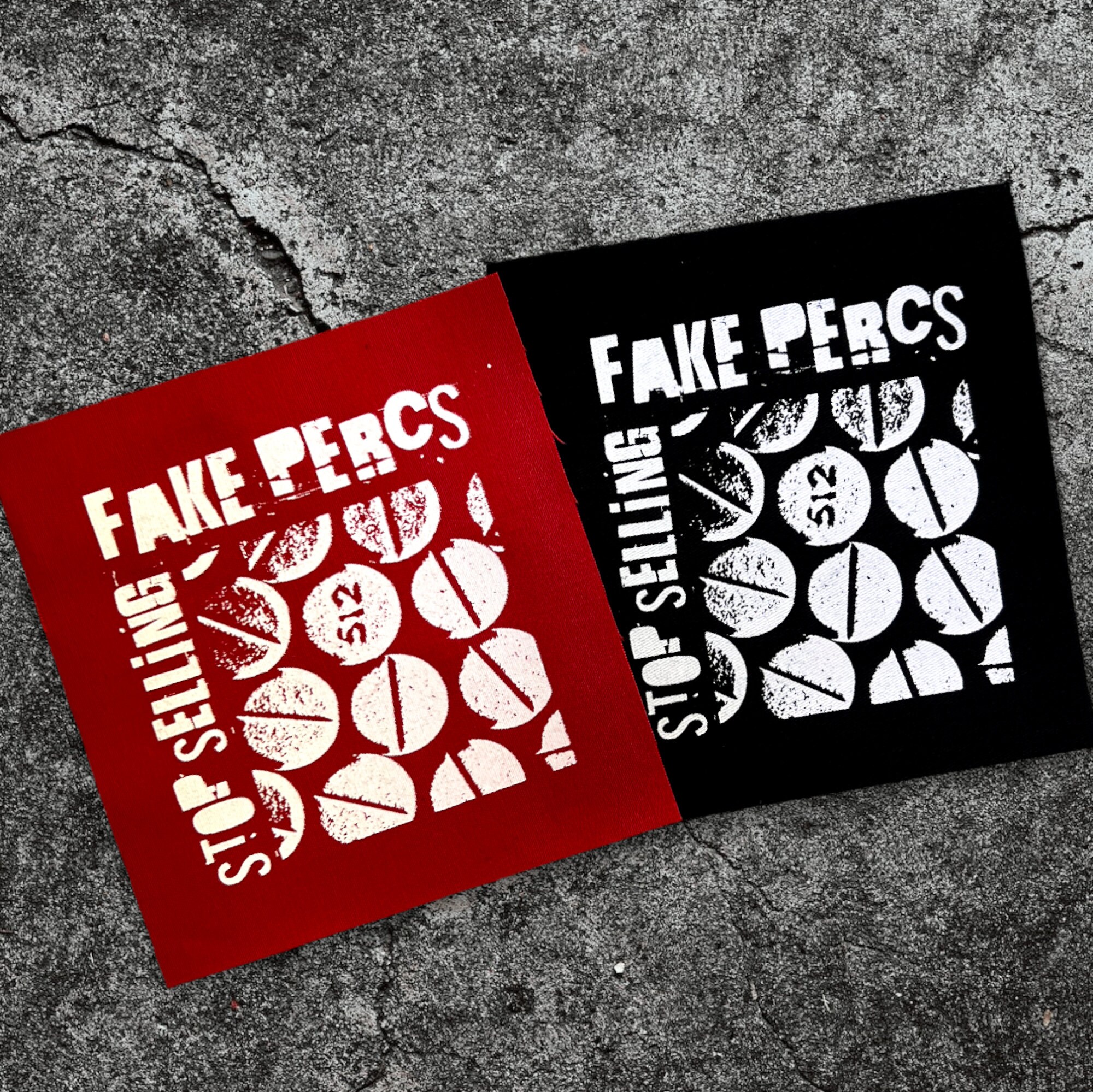 PERCOCET Custom Silk Screen Patch, Patch for Denim, Patch for Leather ...