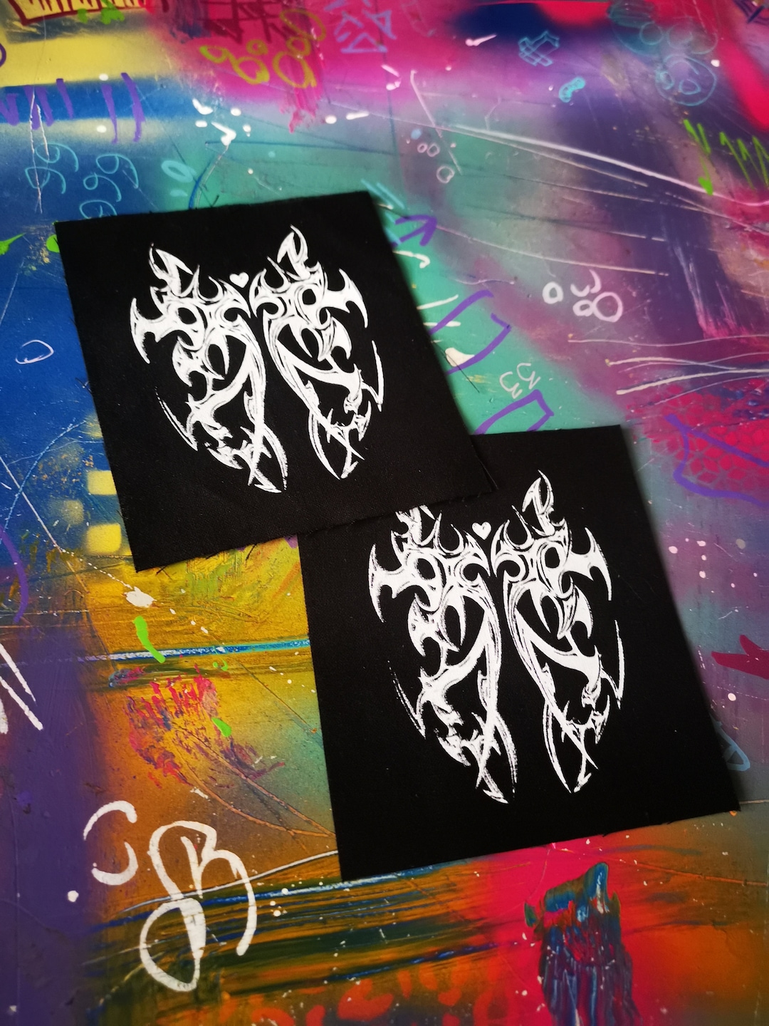 TRIBAL HEART Custom Silk Screen Patch, Patch for Denim, Patch for ...