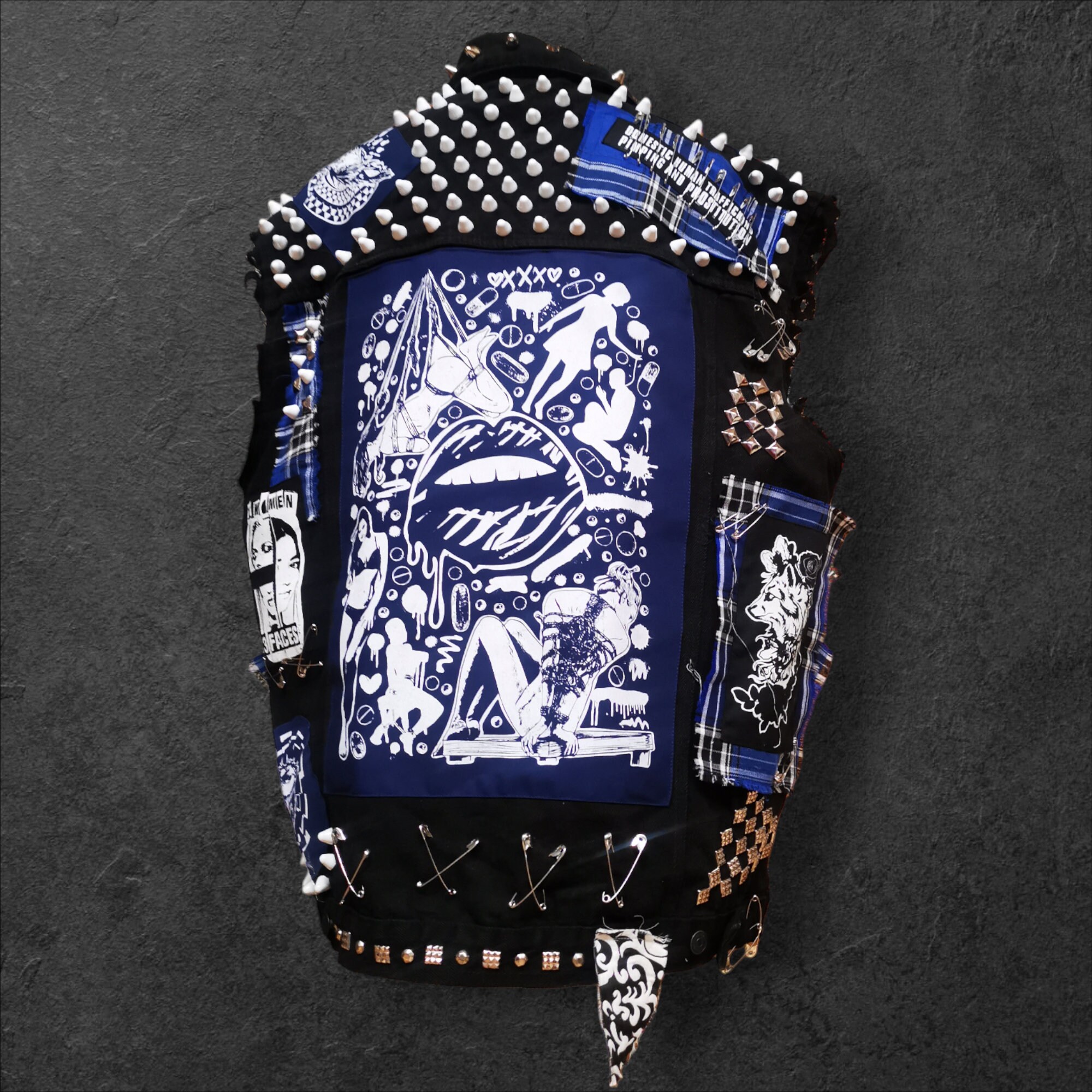 CUSTOM PATCHED Punk Battle Vest, XL Size, Unisex - Etsy