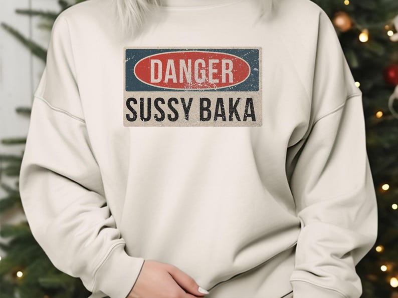 Sussy Baka Danger Sign Funny Gaming Meme T-shirt, Sweatshirt, Hoodie ...