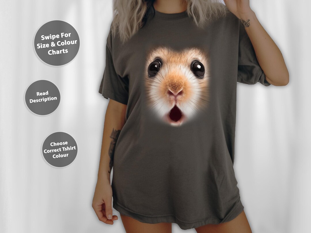Funny Surprised Hamster Face Meme Big Troll Rat Mouse Face T-shirt ...