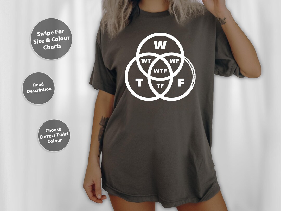 WTF Venn Diagram Meme Funny W.T.F. by Under Design T-shirt, Sweatshirt ...