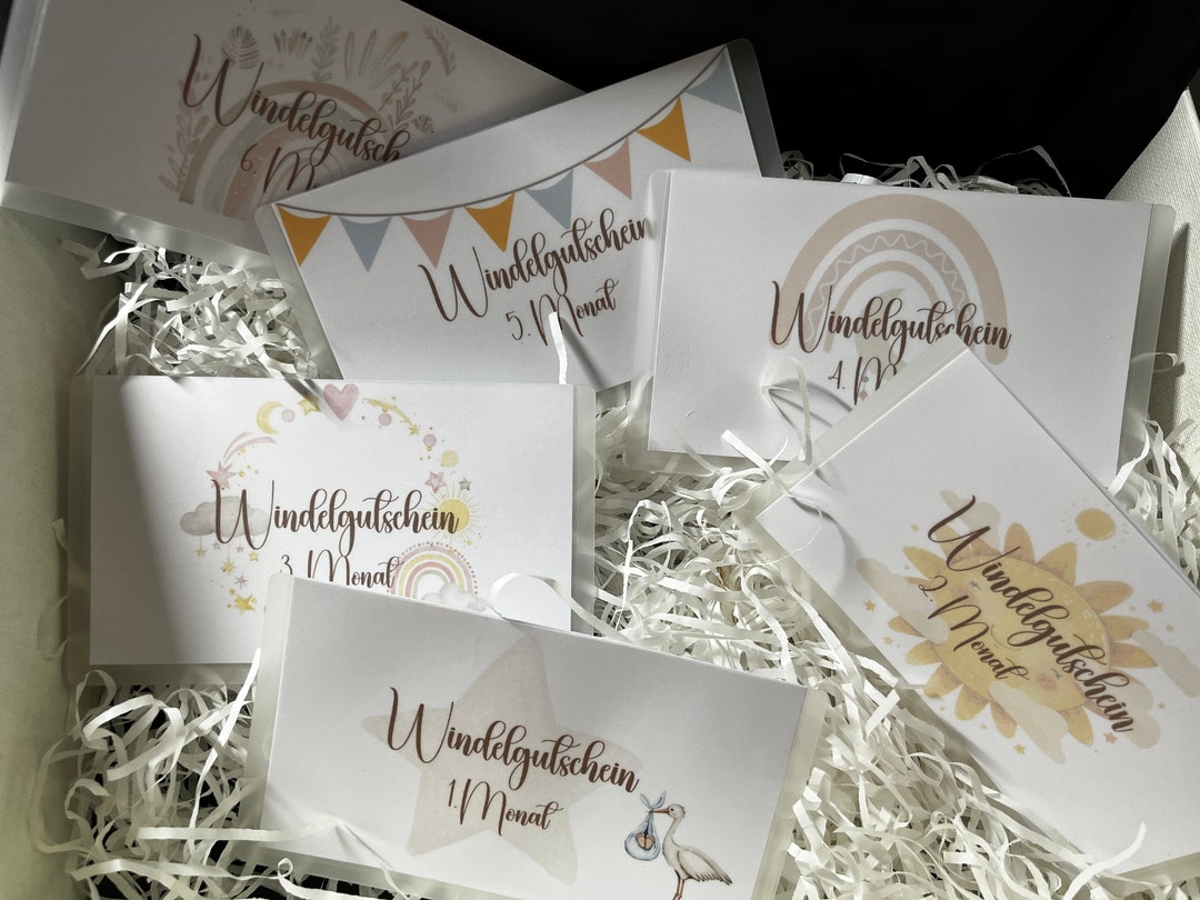 6 Envelopes/voucher for Birth for the First Half Year of Baby for ...