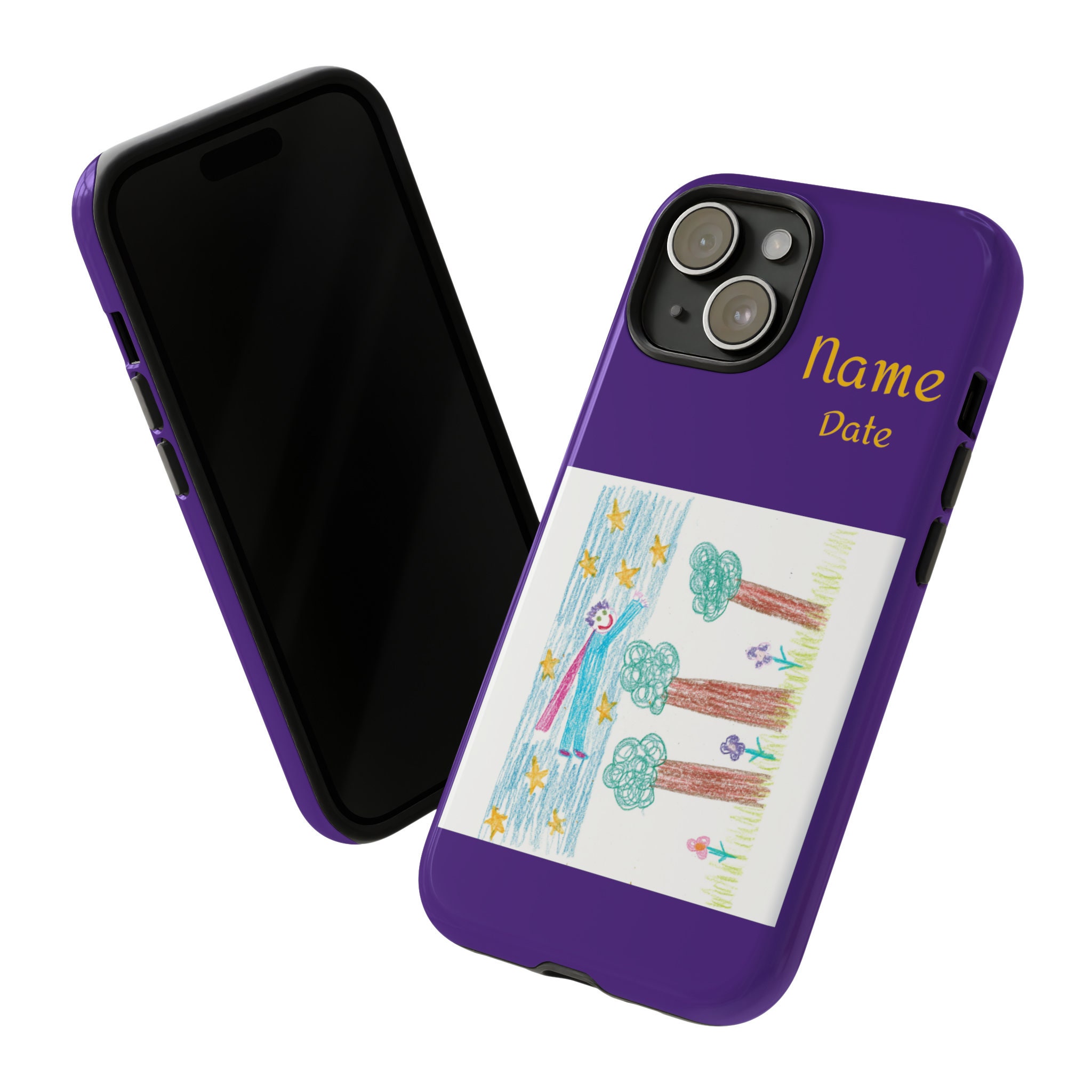Custom Kids Childs Drawing Phone Case Using Photo and Name ...