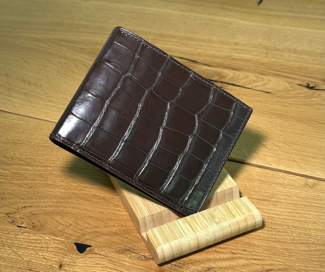 Personalized Men's Alligator Bifold Wallet Luxury Alligator Leather Men ...