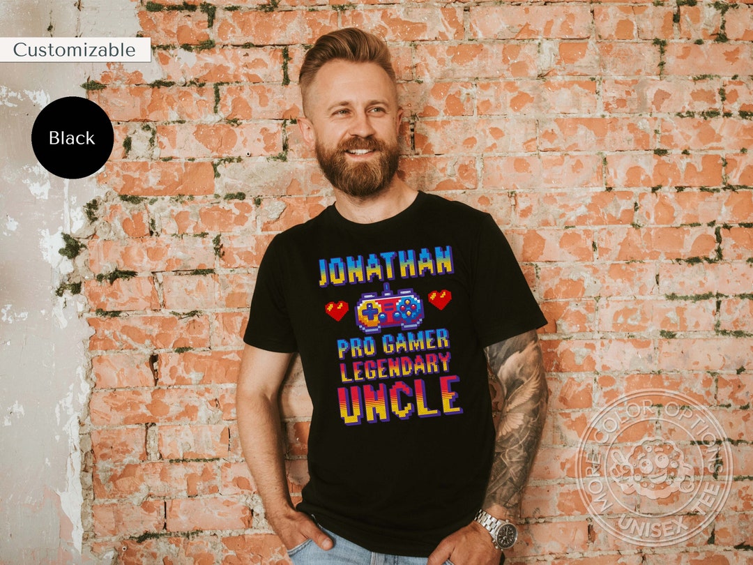 Personalized Uncle Gamer Tshirt Uncle T Shirt Retro Video Games Gift ...
