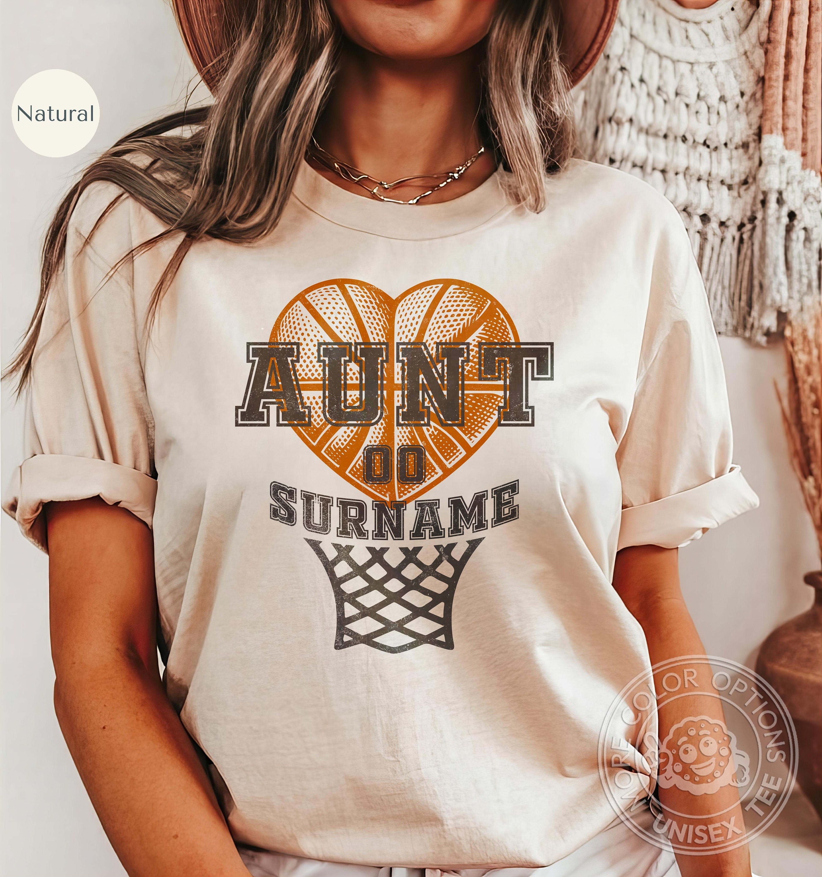Personalized Basketball Aunt T-shirt Game Day T Shirt Gift From Nephew ...