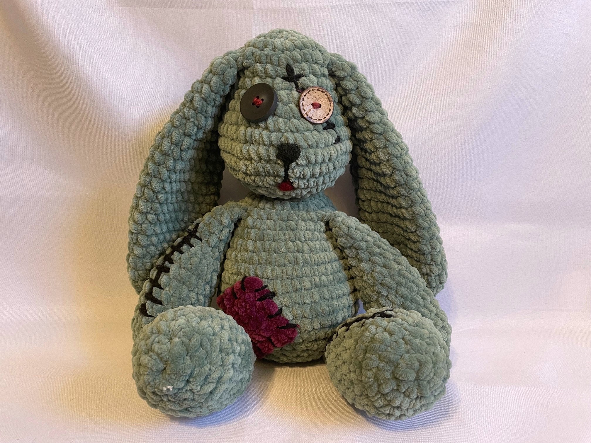 Zombie Bunny Crochet Pattern - Digital Download - Pattern Only (not a ...