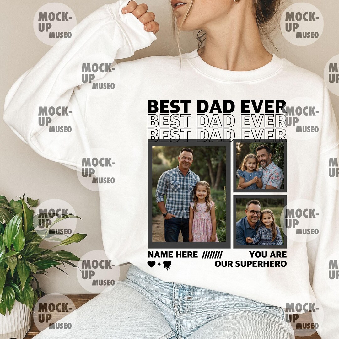 Custom Photo Dad Shirt PNG, Personalized Father's Day Gift (digital ...