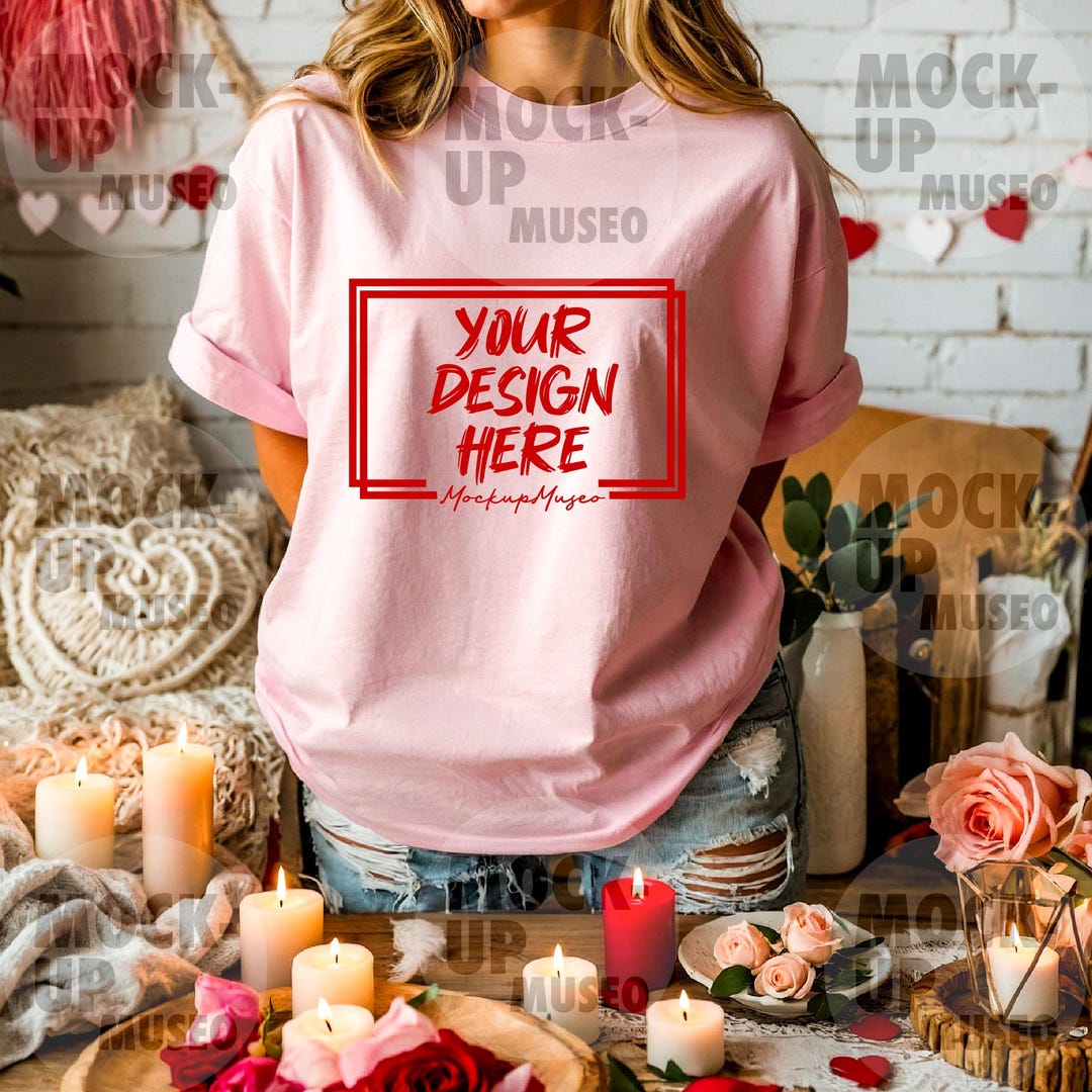 G5000 Light Pink T-shirt Mockup, G5000 Mockup, Light Pink Mockup for ...