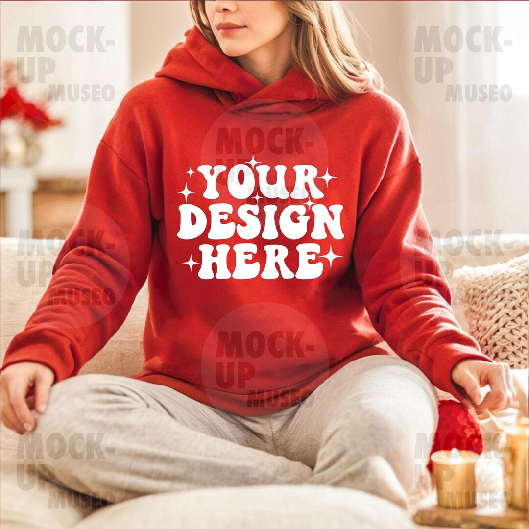 MOCKUP, Red Color Sweatshirt Mockup, Valentine Red Shirt Mockup ...