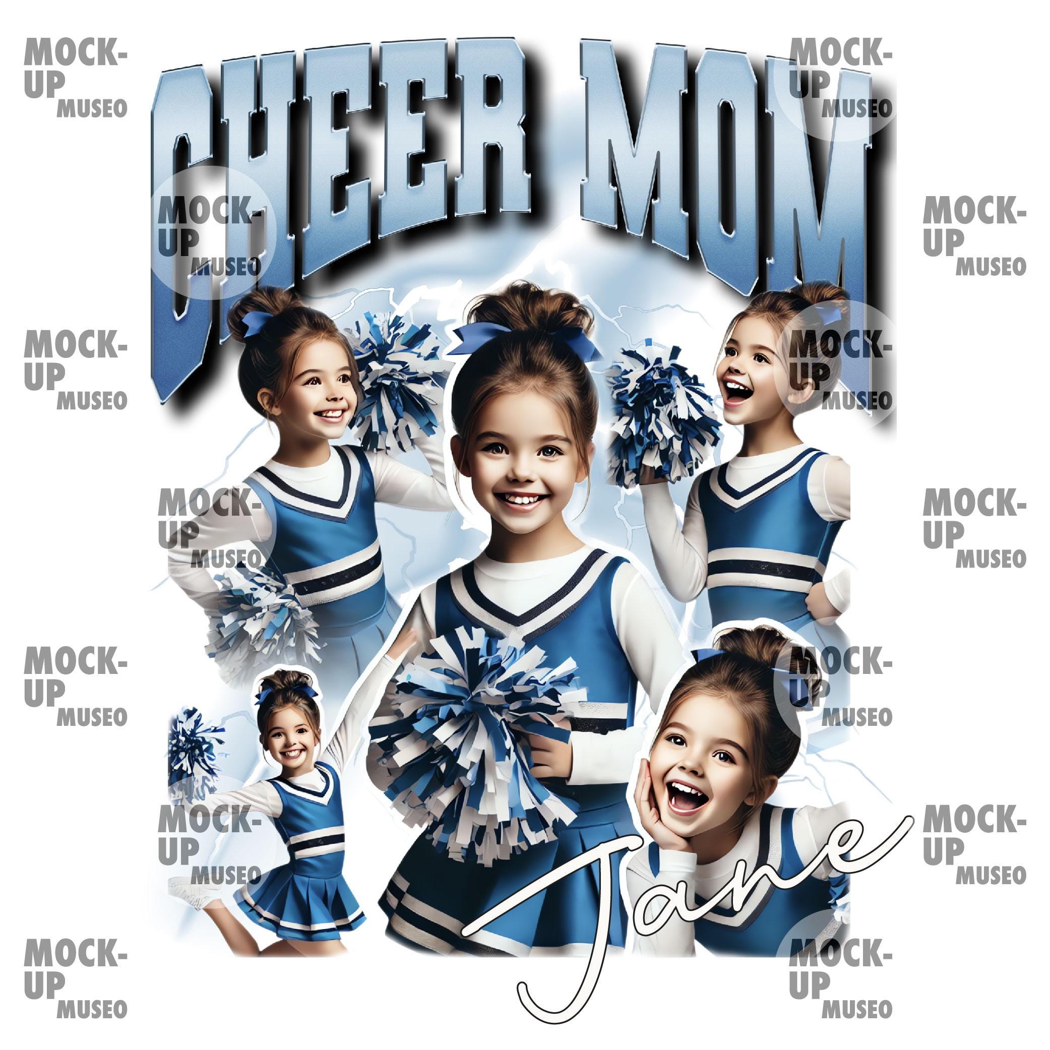 Personalized Cheer Mom T-shirt PNG: Custom Photo Design (digital ...