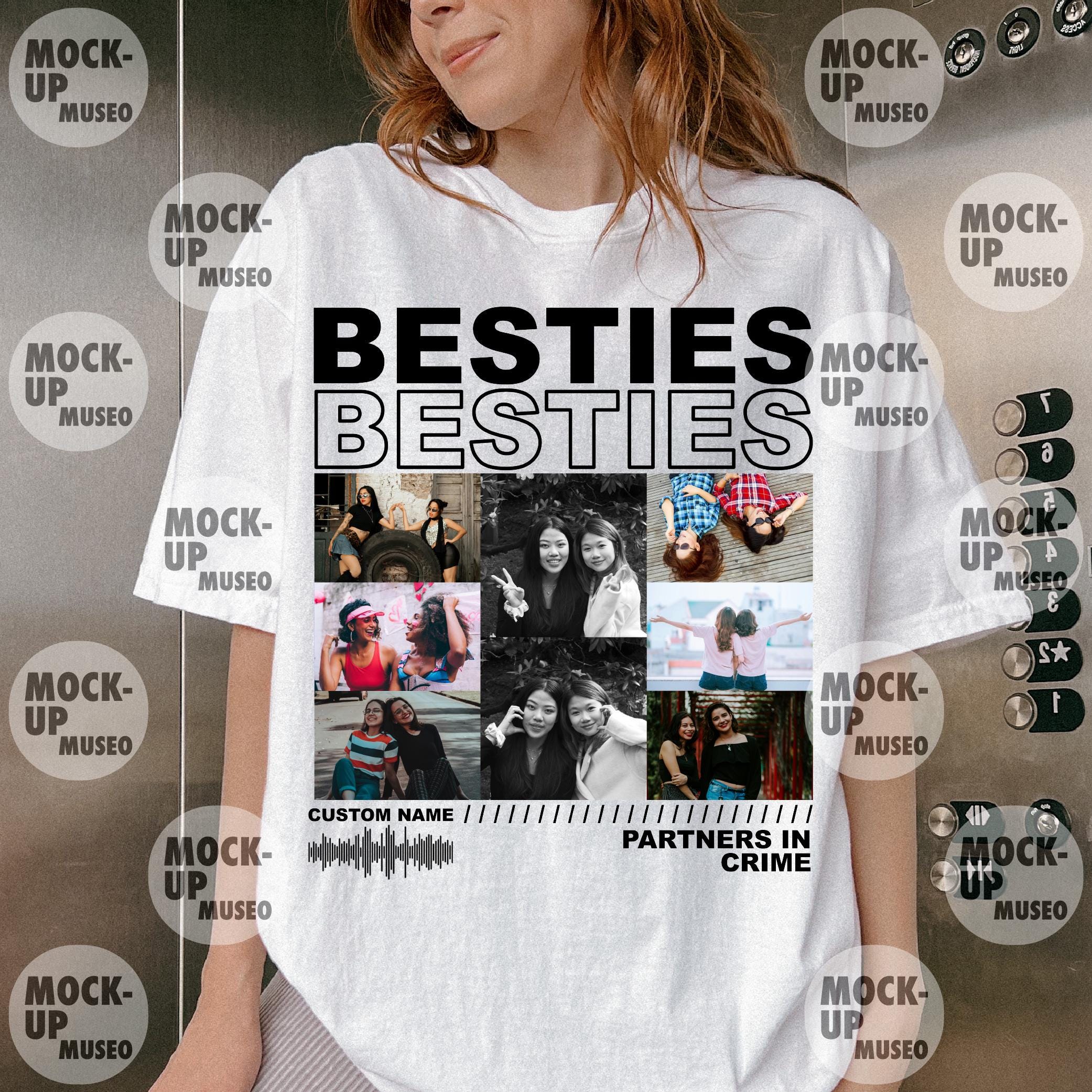 Custom Besties Photo Collage PNG: Personalized Shirt Design (digital ...