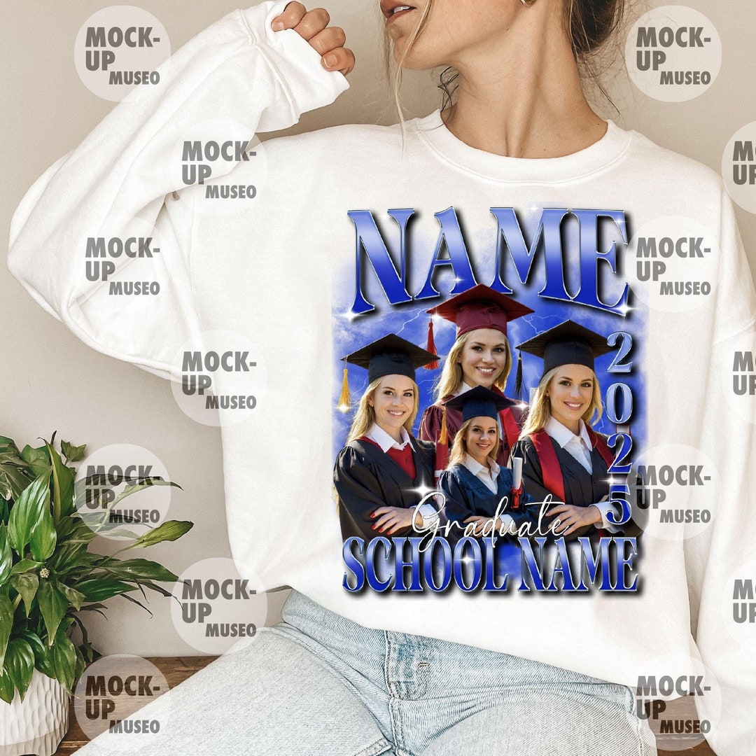 Personalized Graduation T-shirt PNG: Custom School Photo (digital ...