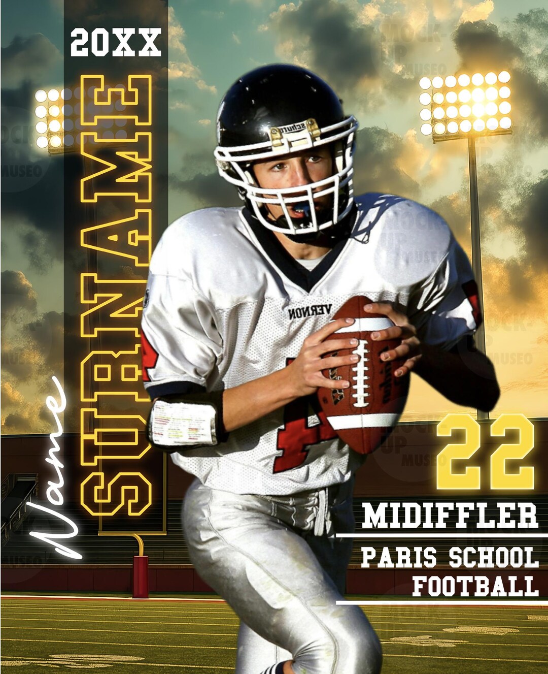 Personalized Football Mascot PNG: Custom Team Poster (digital Download ...