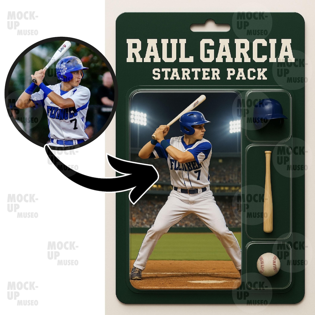 Personalized Baseball Starter Pack PNG: Custom Player Gift (digital ...