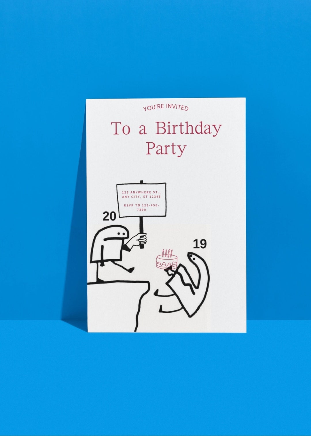 Funny Birthday Invitation, Birthday Card, Funny Card for Birthday ...