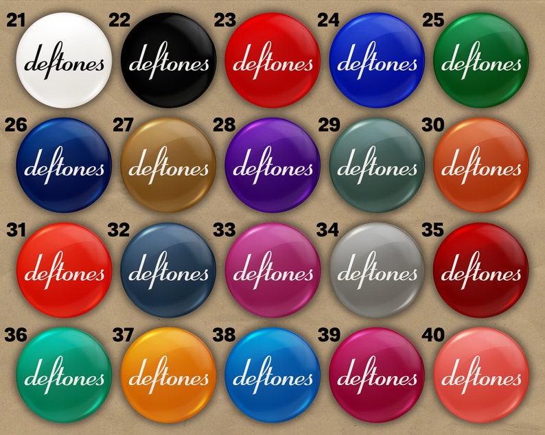 Deftones Album Cover Badges & Magnets: Nu Metal Band Pinback Button ...