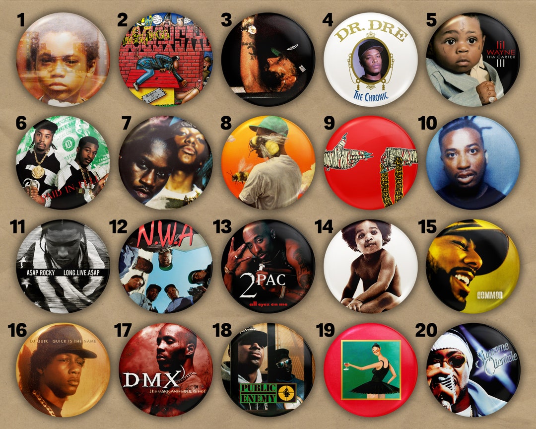 Music Album Cover Badges, Pins Buttons, Magnetic Buttons/hip Hop, Rap ...