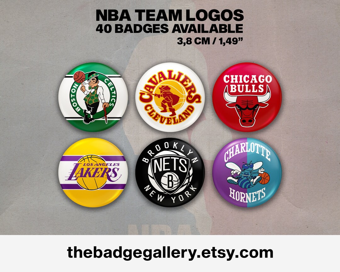 NBA Team Logo Badges, Pins Buttons, Chapas/mixed Eras & Styles: Current ...