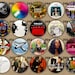 Music Album Cover Badges & Magnets: Indie, Pop, Rock Band Pins - 5 ...
