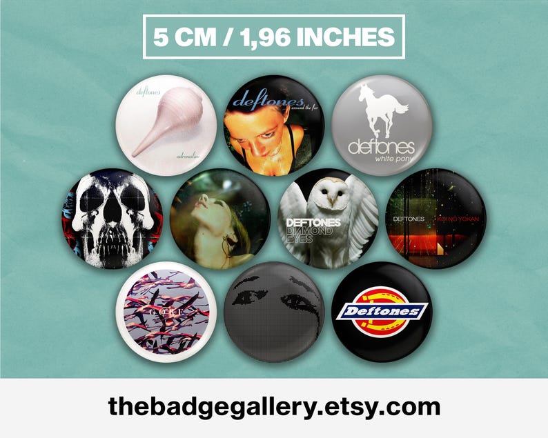 Deftones Badge Set: Metal, Nu-metal & Rock Pins, All Covers Pack - 4 ...
