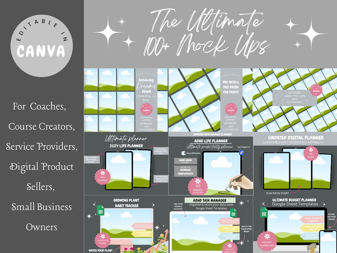 100 Mockup Canva Digital Mockup, Mockup Canva Digital for Coaches ...