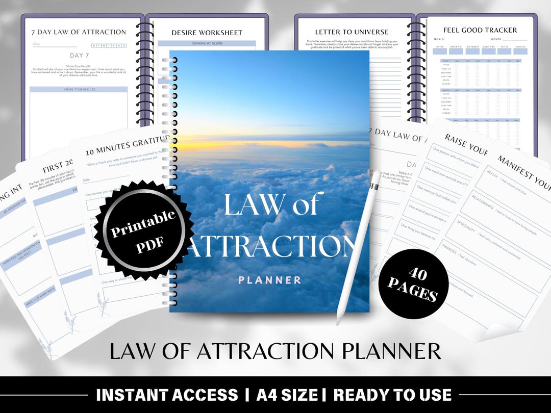 Law of Attraction Planner, Goal Setting, Personal Growth, Daily Routine ...
