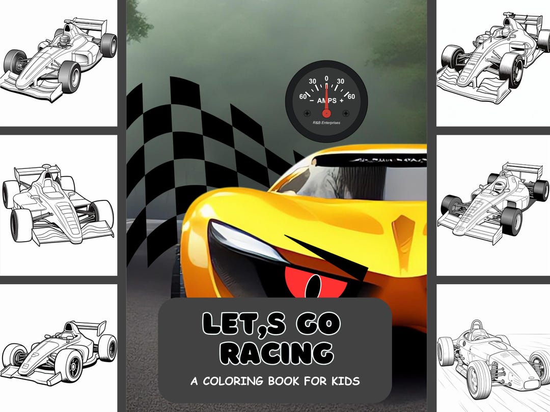 Let's Go Racing Car Coloring Book for Kids | Printable Race Car ...