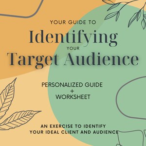 Identify Your Target Audience Worksheet & Guide to Unlock Success in ...