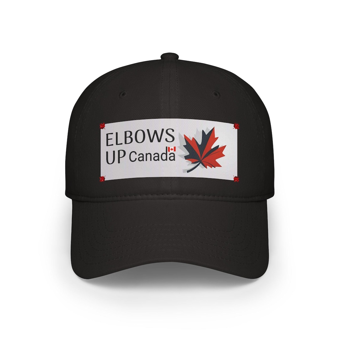 Elbows Up! Baseball Cap - Elbows up Canada Hat, Canadian Flag Cap ...