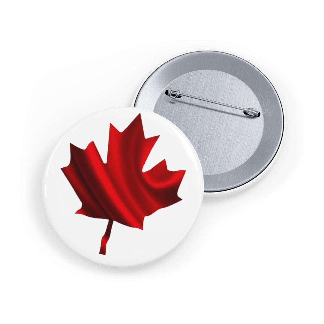 Round Pins, Canadian Leaf Lapel Pin, Maple Leaf Badge, Canada Day ...